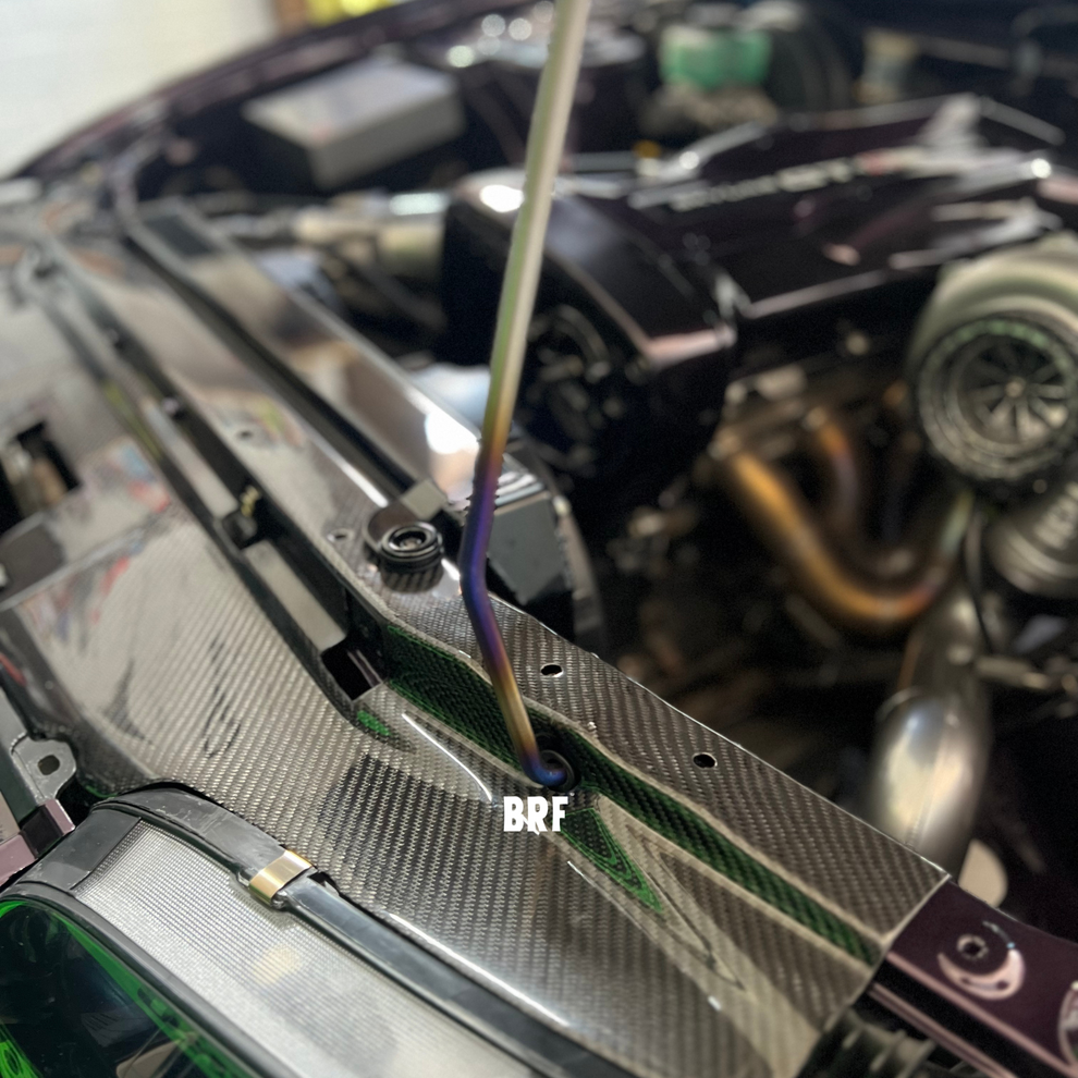 R33 GTR Skyline Titanium Bonnet Support Rod – Bespoke Racing Fabrication